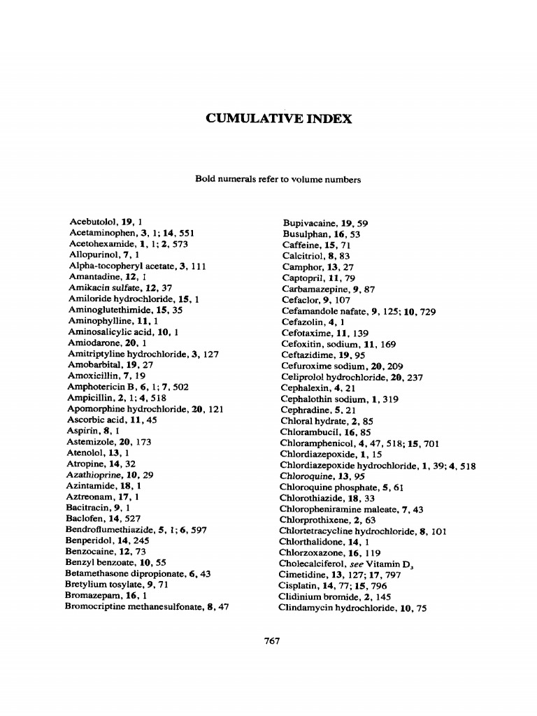 Comprehensive Drug Index by Volume | PDF | Drugs | World Health ...