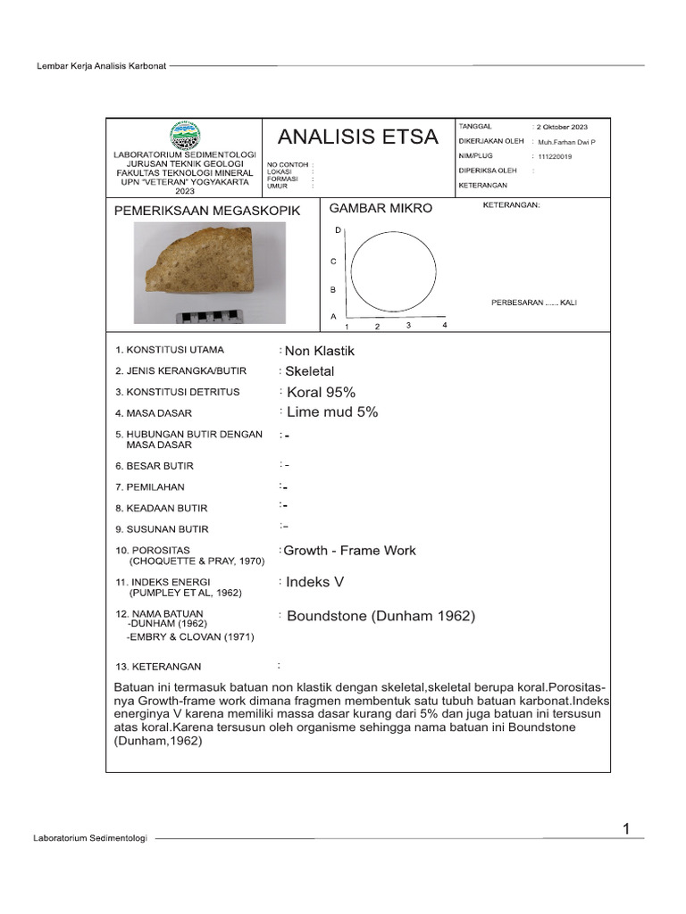 Analisis Etsa Non Klastik | PDF