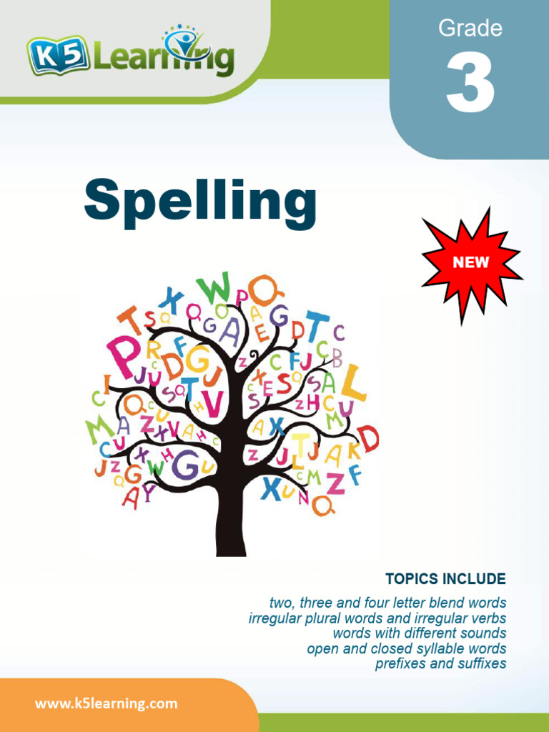 k5 Learning Spelling 3 Workbook Wyax9v | PDF | Word