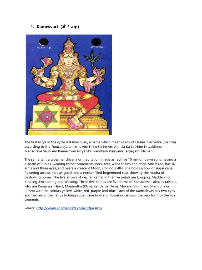 Nitya Devis | PDF | Hindu Deities