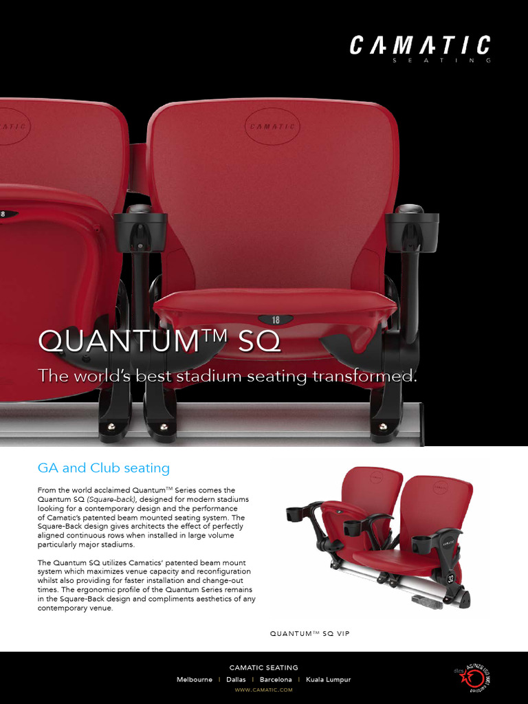 Quantum SQ Stadium Seating Solutions | PDF | Upholstery