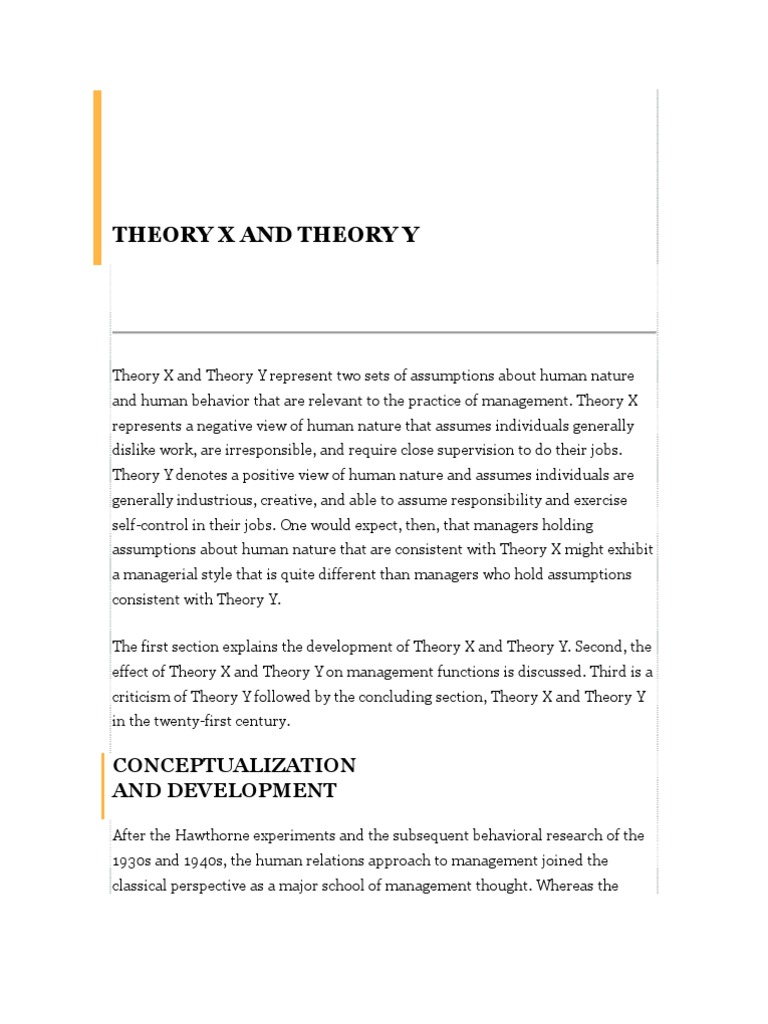 Understanding Theory X and Theory Y | PDF | Motivation | Motivational