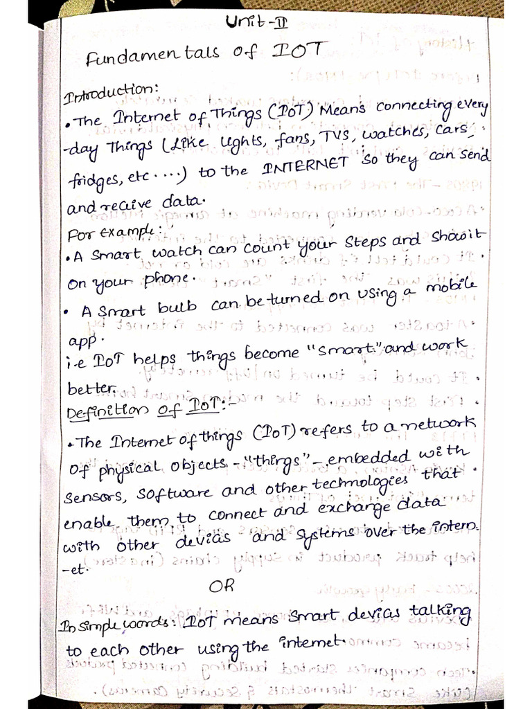 FIOT Unit-2 Notes | PDF