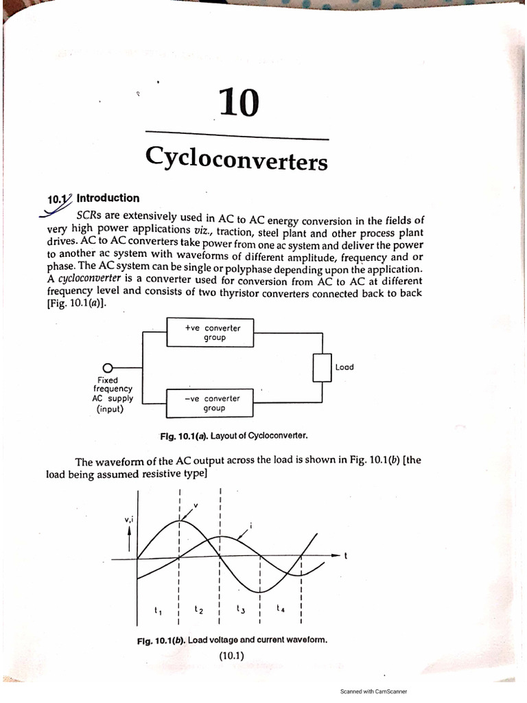 Cyclo Converter Lecture Notes | PDF