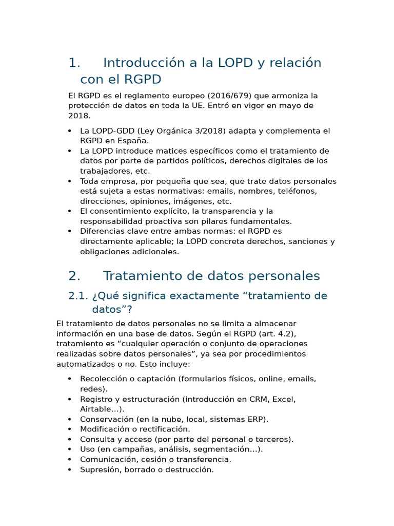 LOPD y RGPD: Guía de Cumplimiento Esencial | PDF | La seguridad ...