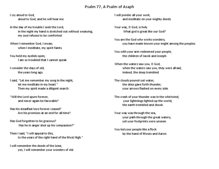 Psalm 77 | PDF | Religion & Spirituality