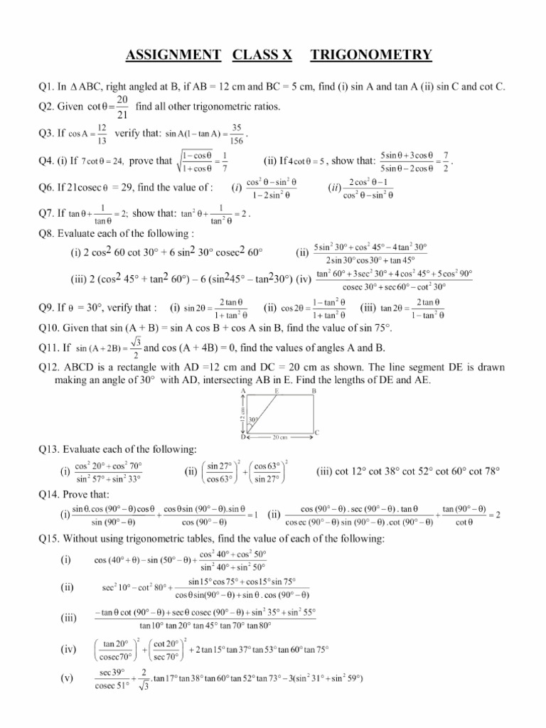 CH 8 Trigonometry Class X Processed | PDF