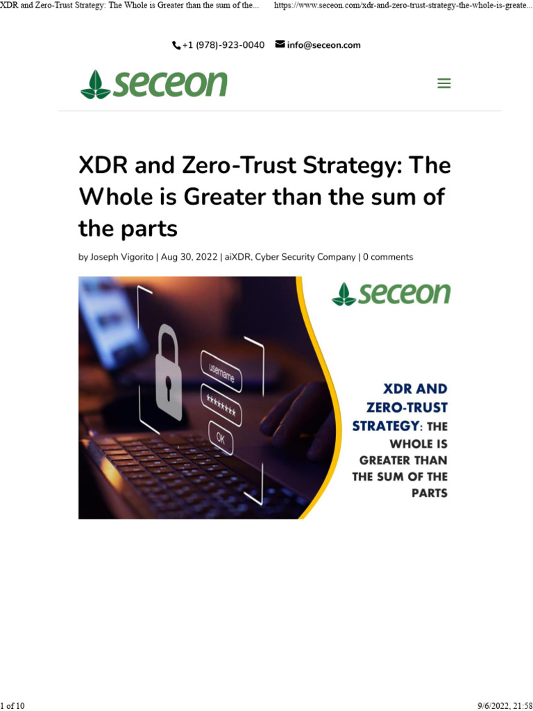 XDR and Zero-Trust Strategy | PDF | Security | Computer Security