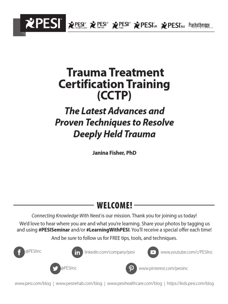Manual Trauma Treatment Certification | PDF | Psychological Trauma ...