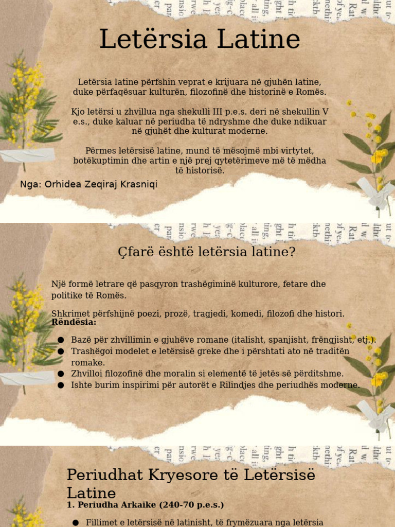 Letërsia Latine | PDF