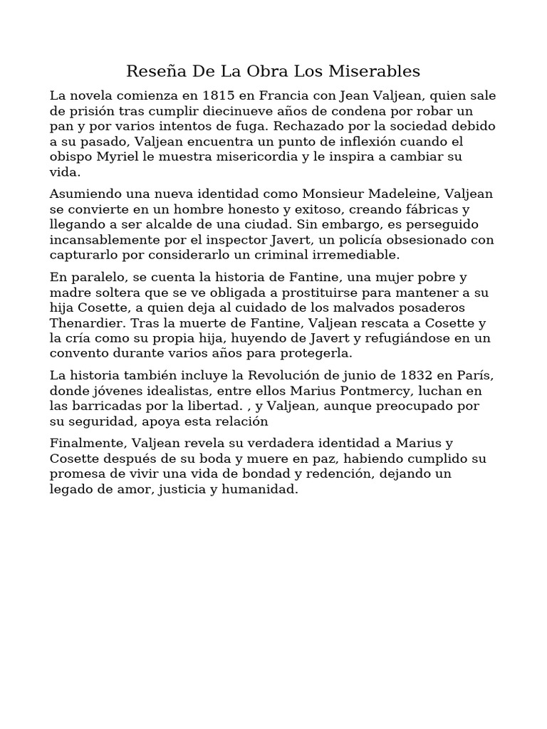 Los Miserables | PDF