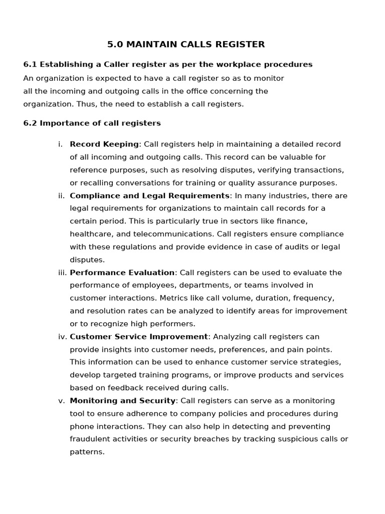 Topic 5 Maitaining Call Register | PDF | Computer Security | Security