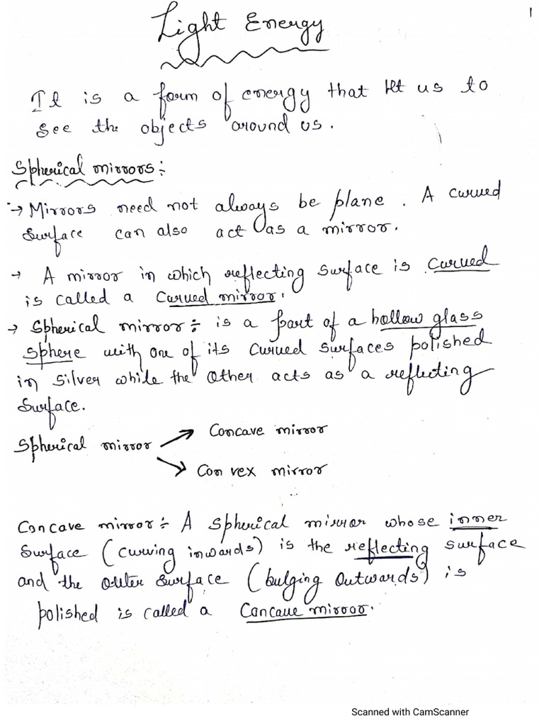 Light Energy (ICSE CLASS 8 PHYSICS PART 1) | PDF