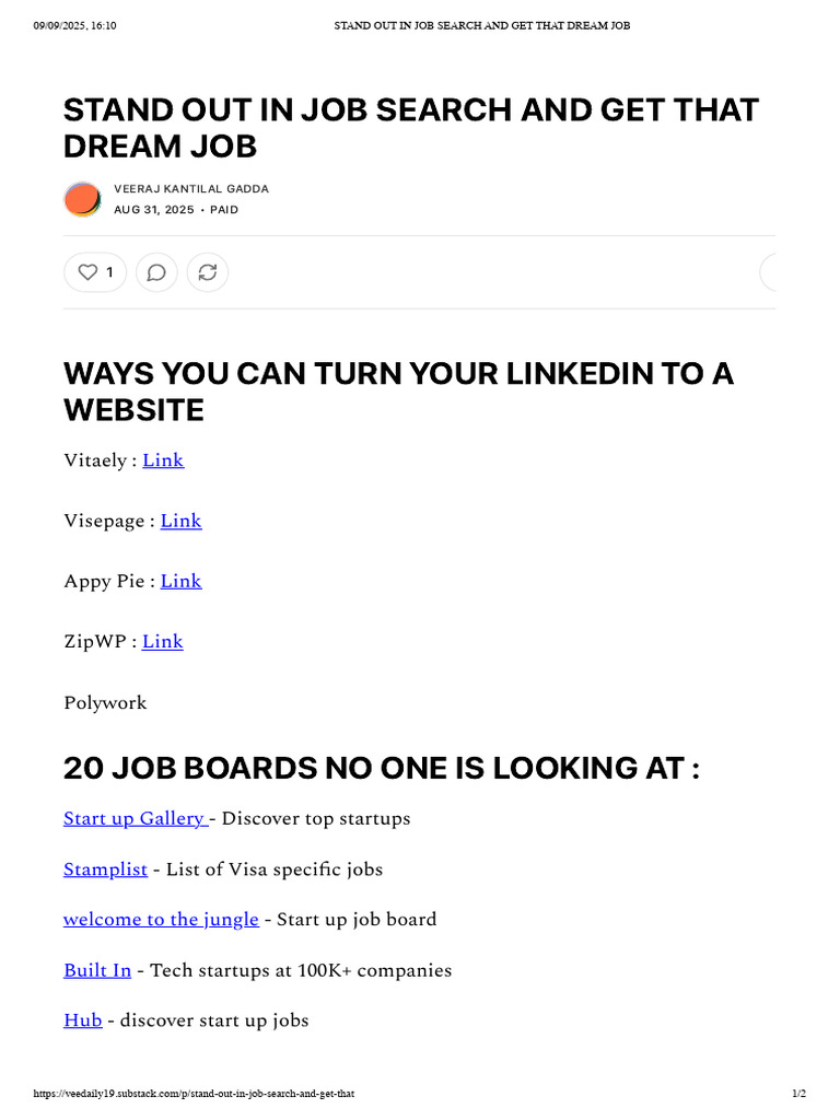Stand Out in Job Search and Get That Dream Job | PDF