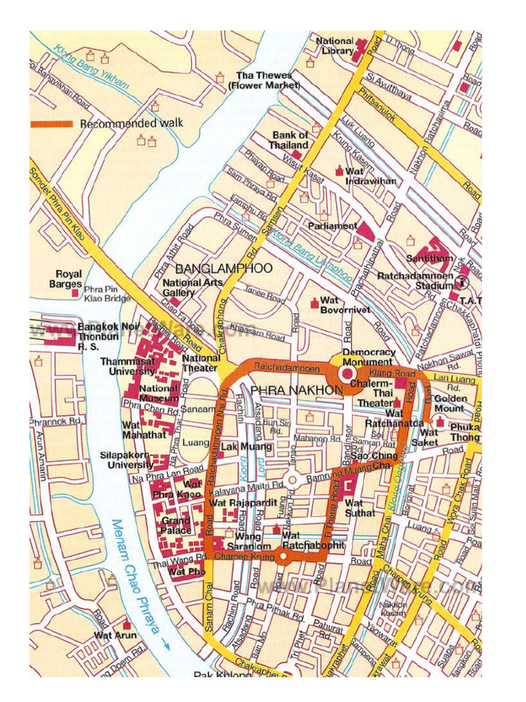 Bangkok Downtown, Bangkok Map - Tourist Attractions | PDF