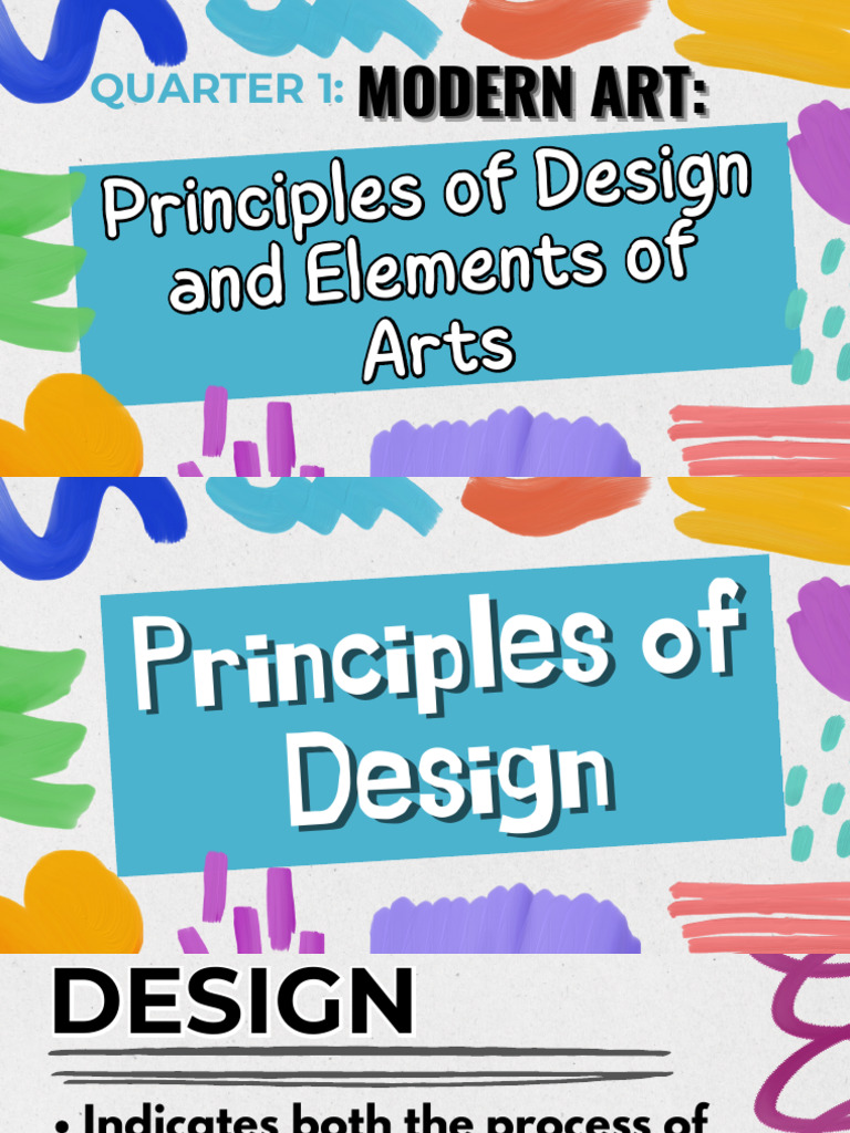 Lesson 1 - Principle of Design and Elements of Art | PDF | Color | Space