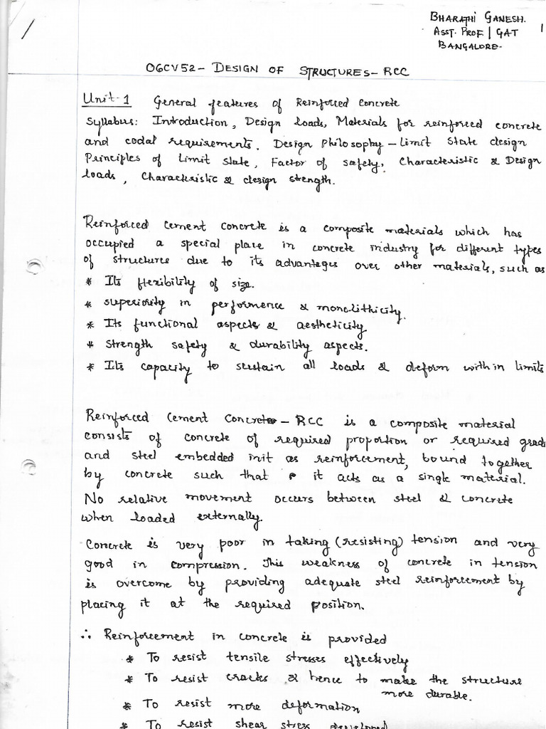 RCC Notes - DR.BG - pg.1 18 | PDF