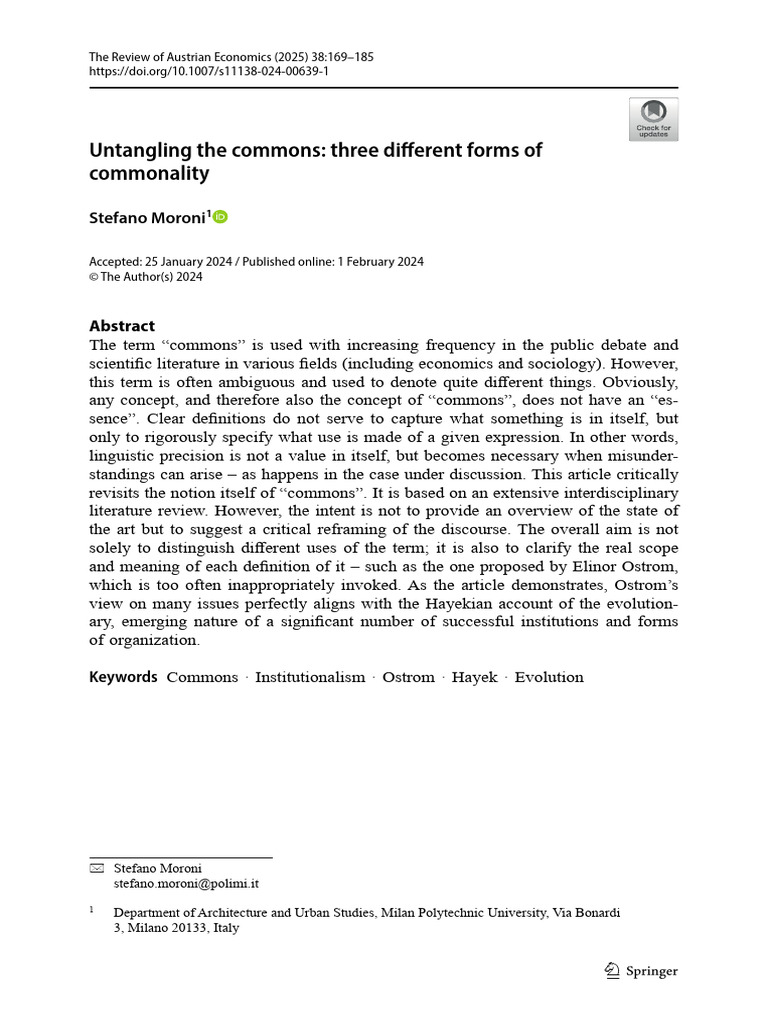 Untaggling The Commons - Three Different Commonality | PDF | Property ...