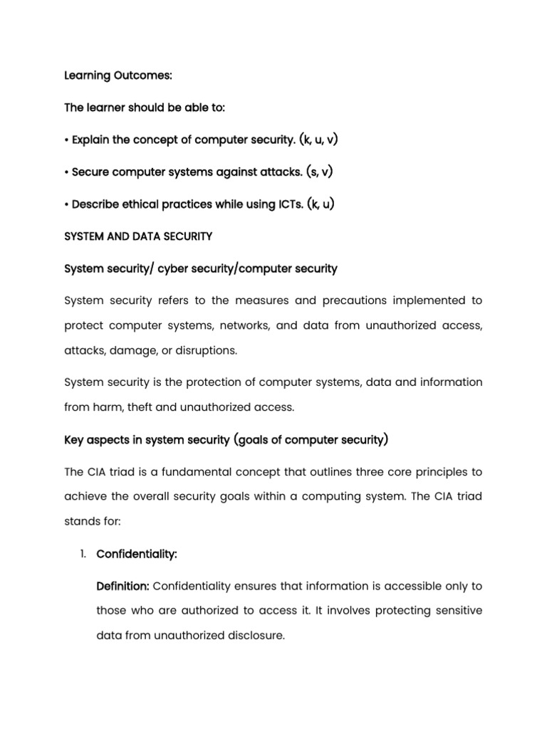 s4 System and Data Security | PDF | Information Security | Computer Virus