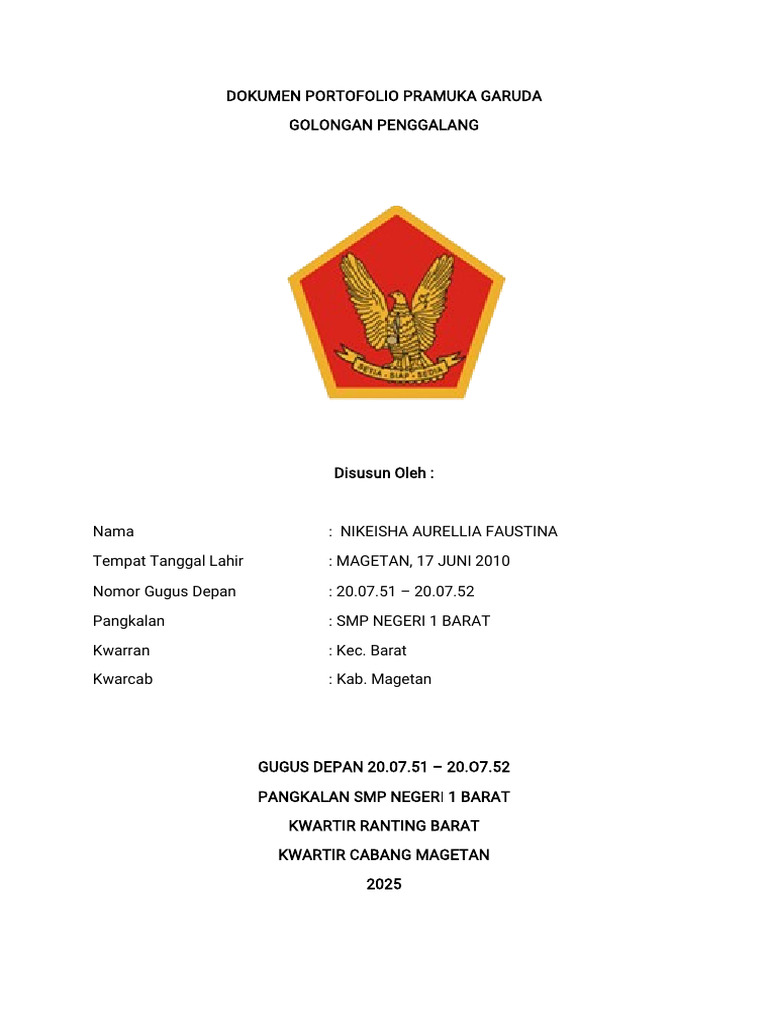Cover Pramuka Garuda | PDF