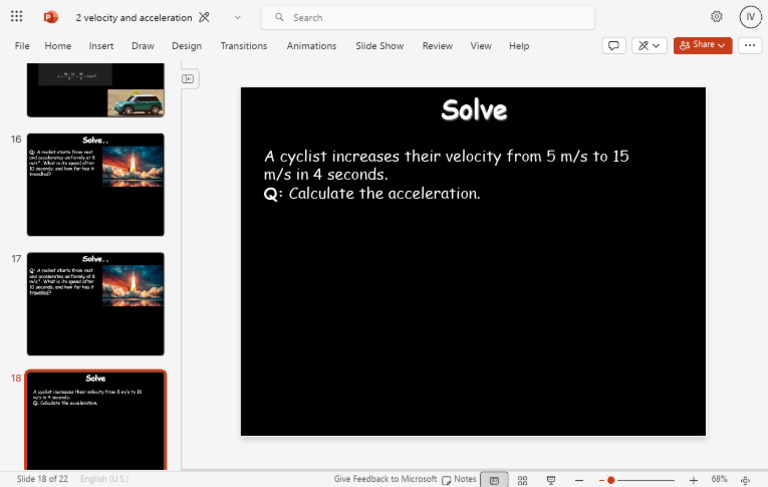 2 Velocity and Acceleration - PPT 4 | PDF