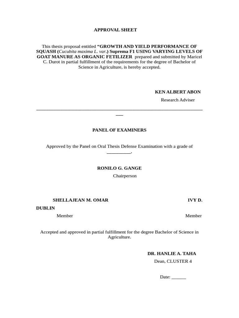 Approval Sheet | PDF