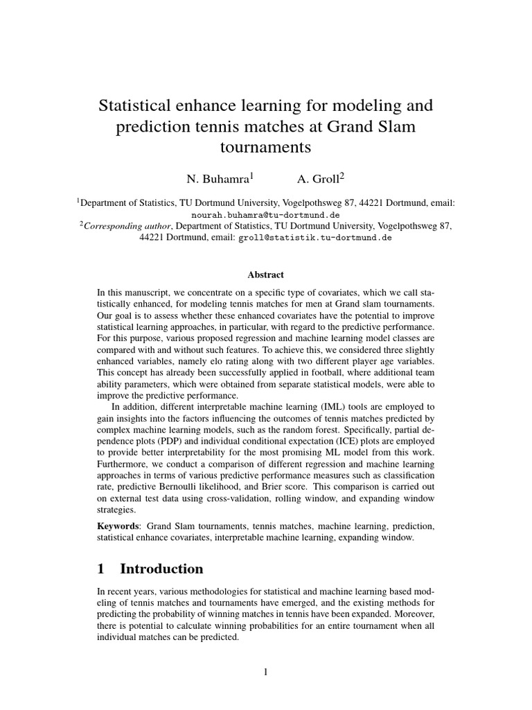 Statistical Enhance Learning for Modeling and Pred | PDF | Dependent And Independent Variables ...