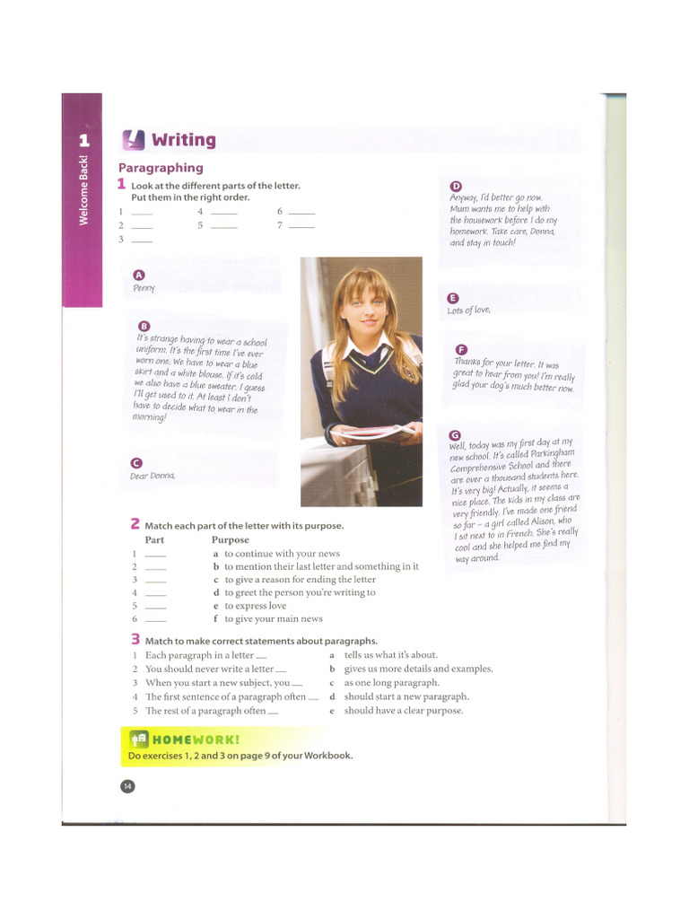 Laser b1 Writing Unit 1 | PDF