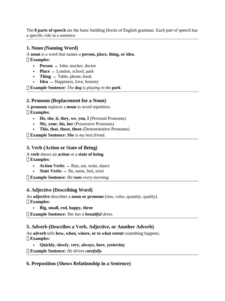 Understanding Parts of Speech | PDF | Part Of Speech | Adverb