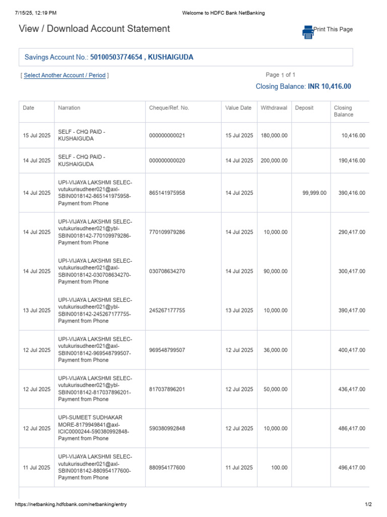 Welcome To HDFC Bank NetBanking | PDF | Payments | Banking