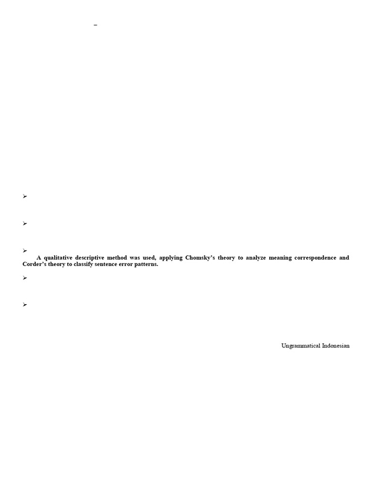 Ungrammatical Indonesian Sentence Patterns | PDF | Semantics ...