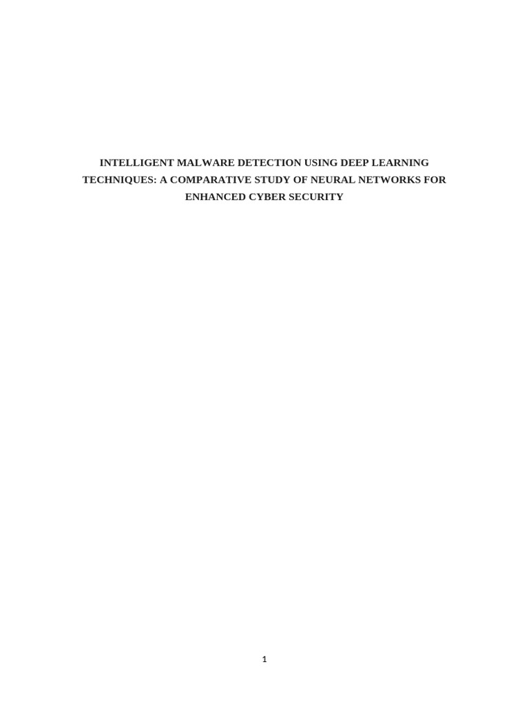 Intelligent Malware Detection Using Deep Learning Techniques | PDF | Deep Learning | Malware