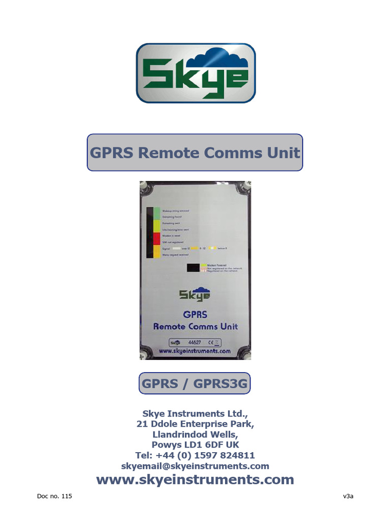 GPRS Remote Comms Unit Overview | PDF | File Transfer Protocol | Port ...