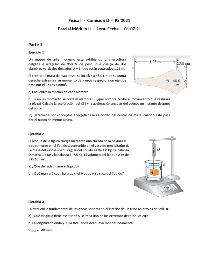 Parcial PrimeraFecha Modulo2 | PDF | Olas | Frecuencia