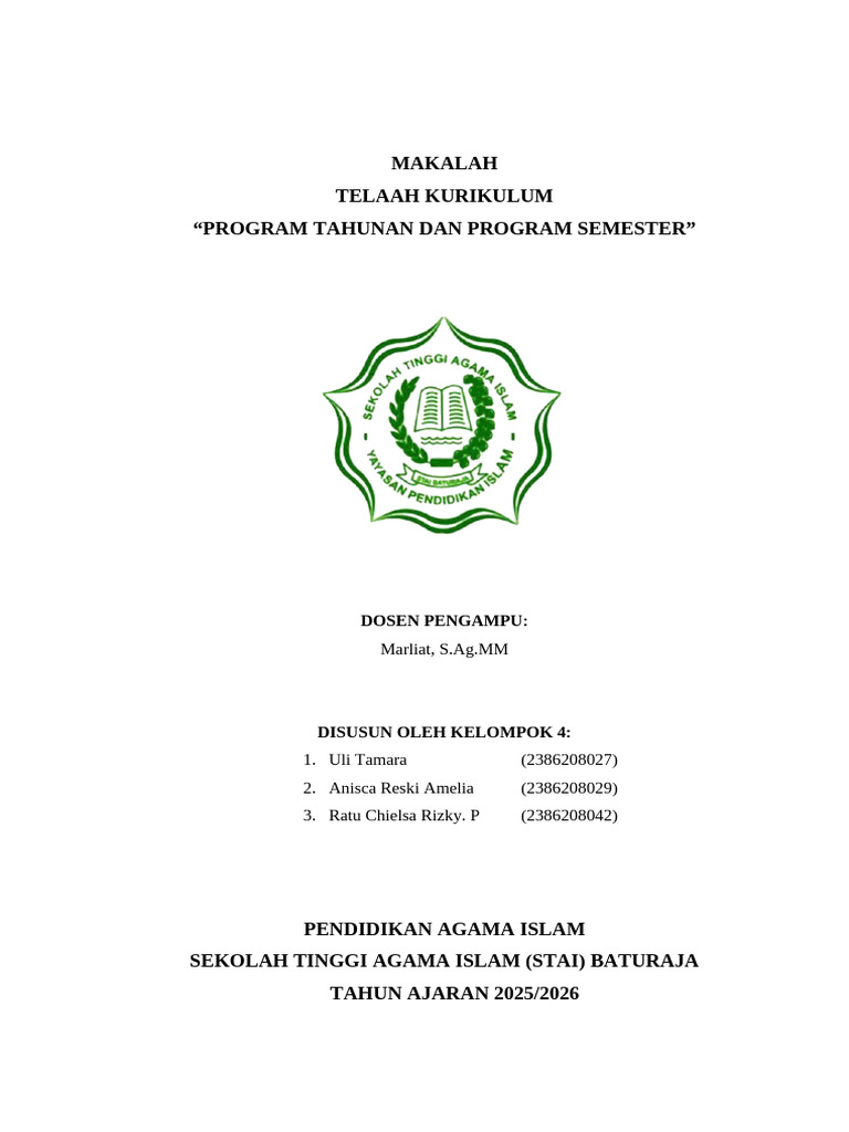 Makalah k4 Prota-prosem | PDF