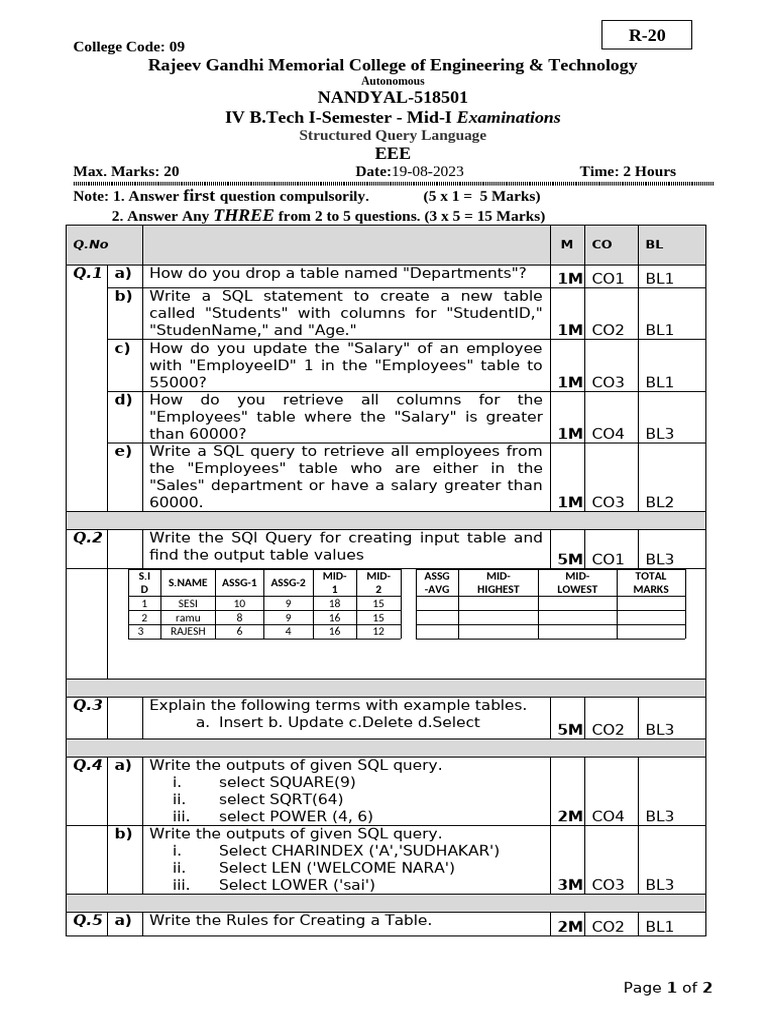 sql1 | PDF | Sql | Information Retrieval