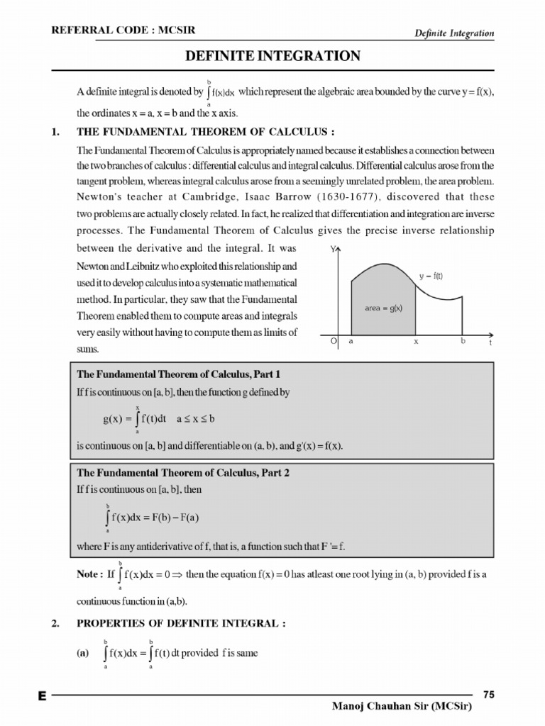 Definite Integration | PDF