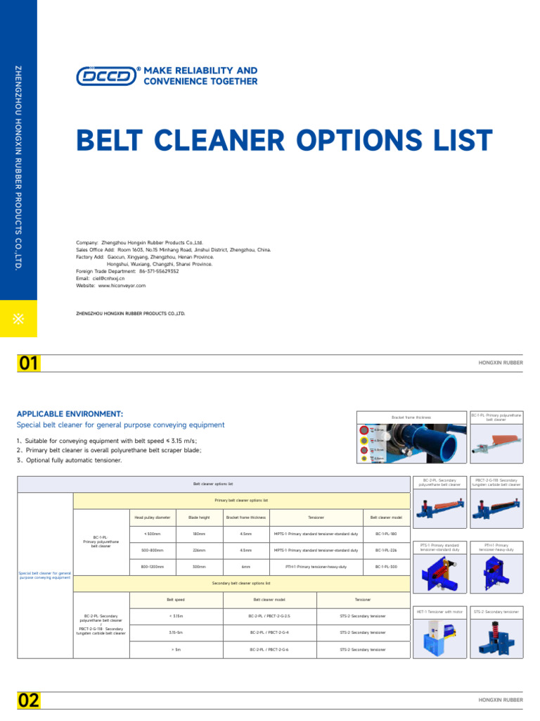 Belt Cleaner Options by Hongxin Rubber | PDF | Belt (Mechanical ...