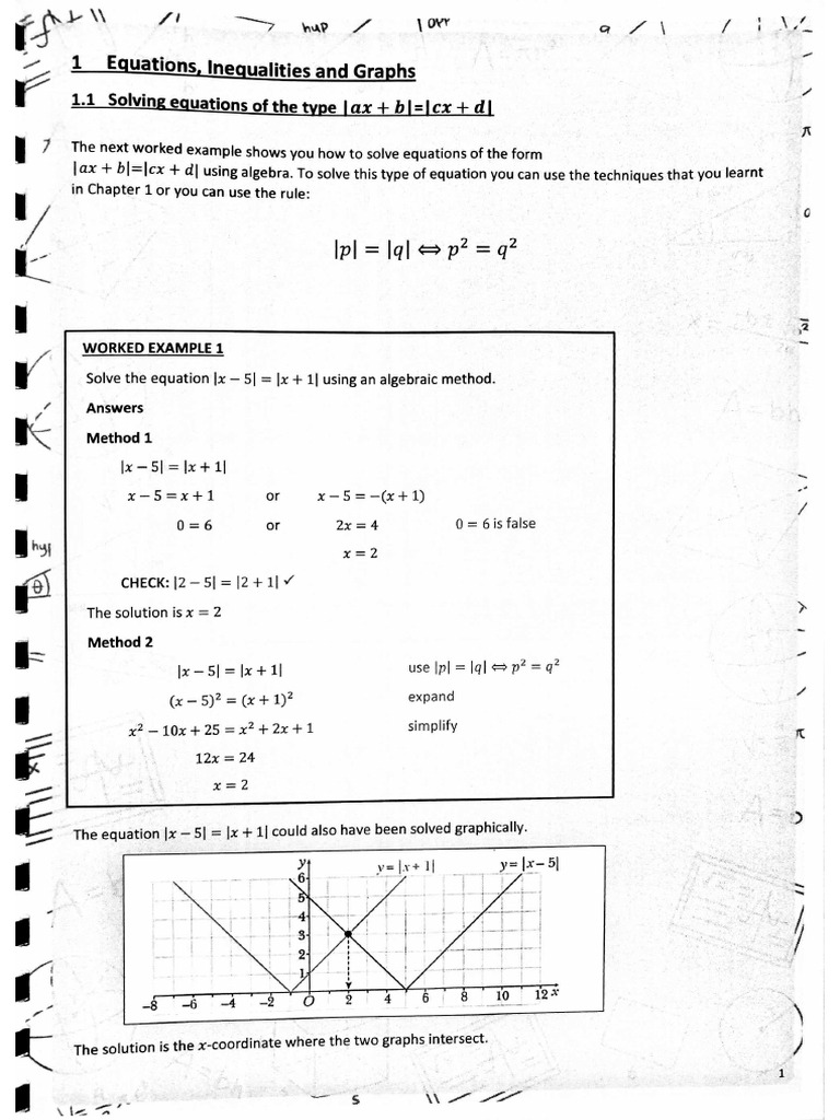 1.1 Solving Equations of The Type - Ax + B - CX+D | PDF
