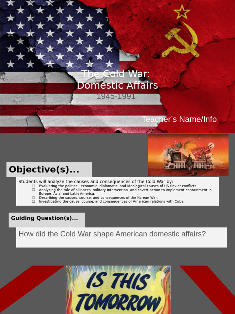 Cold War Domestic Affairs Slidedeck | PDF | Cold War | Mc Carthyism