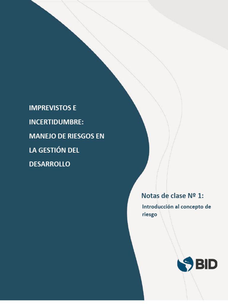 OER S1 Notas Clase1 Imprevistos | PDF | Riesgo | Hipótesis