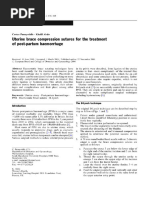 B-Lynch Suturing Surgical Technique Guide | PDF | Uterus | Surgical Suture