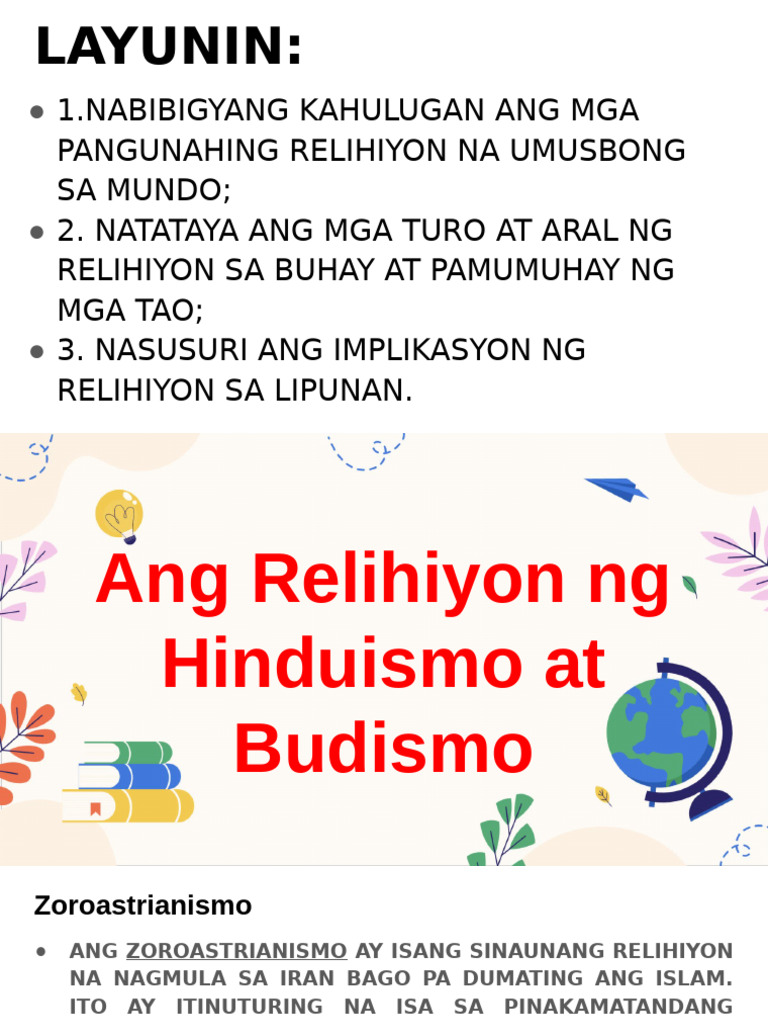 Ang Relihiyon at Ibang Paniniwala 1. Hinduism at Buddhism | PDF