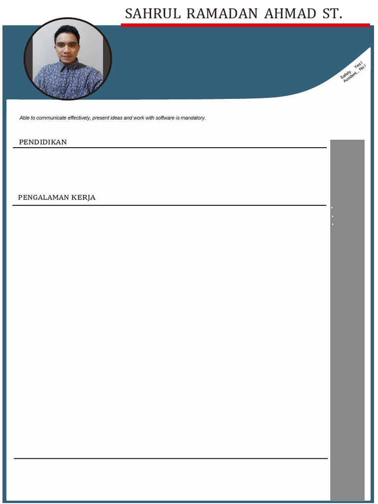 Cv Sahrul Ramadan Ahmad 2025 | PDF