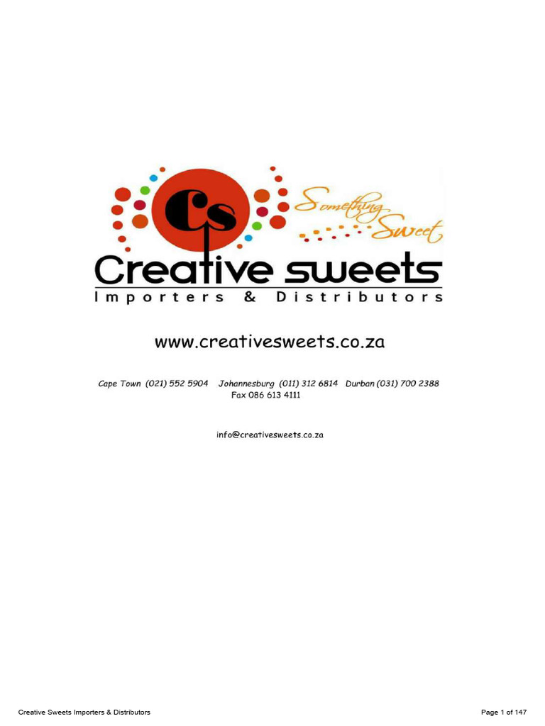 Creative Sweets Distributors Catalogue 3 December 2024 | PDF | Drink ...