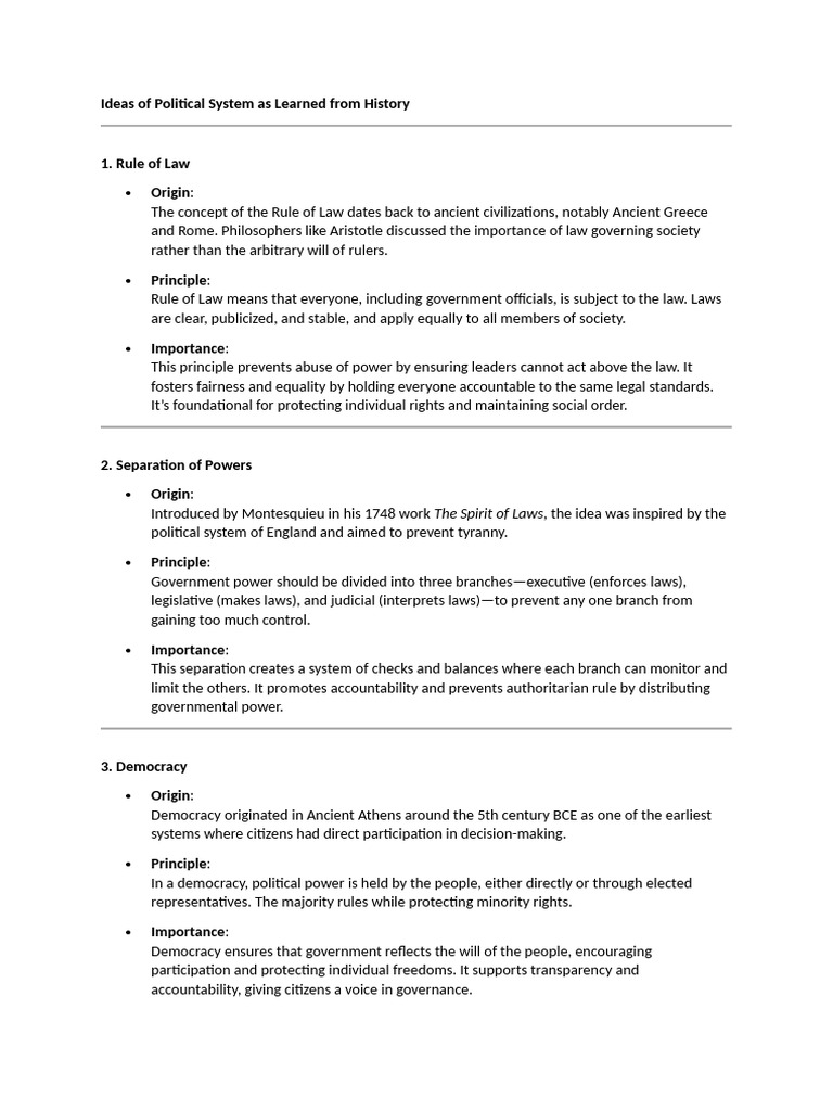 Key Political System Concepts Explained | PDF | Social Contract | Democracy
