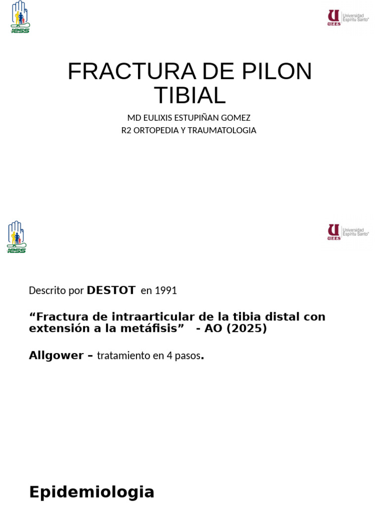 Fractura de Pilon Tibial | PDF | Lesión | Sistema musculoesquelético