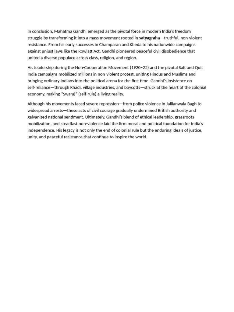Conclusion History Project | PDF