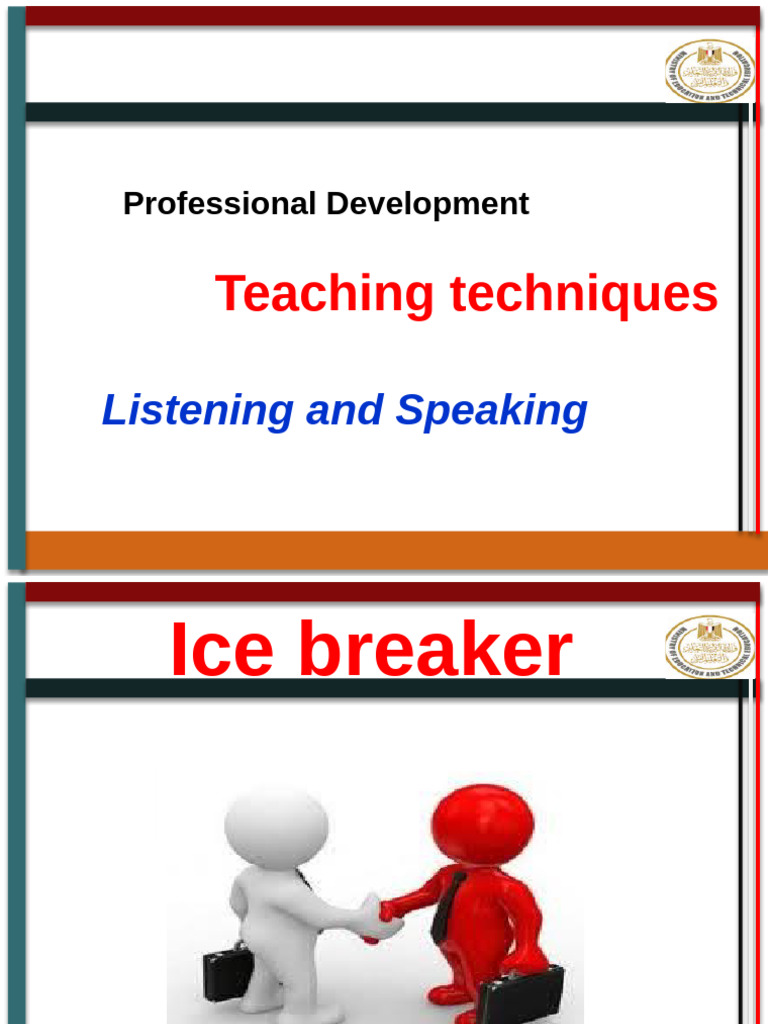 Effective Teaching Techniques for Listening and Speaking | PDF ...