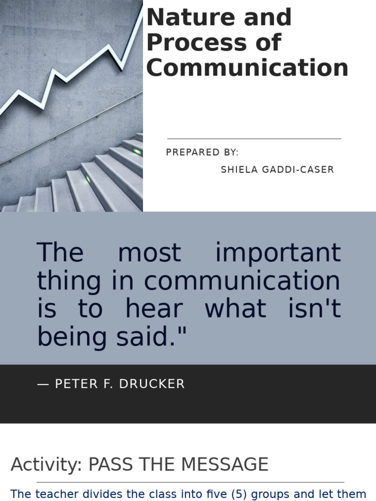 Nature and Process of Communication | PDF | Communication | Information